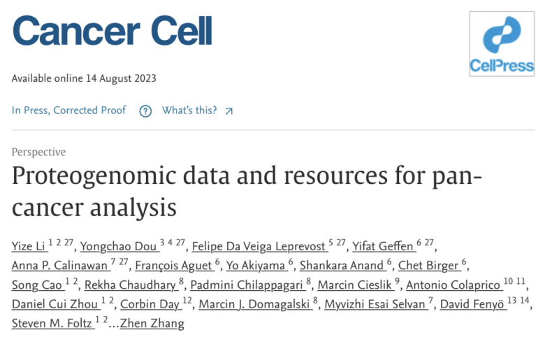 Cell等四篇连发｜癌症解谜：蛋白质组与基因组共舞 - Westlake Omics ｜ 西湖欧米（杭州）生物科技有限公司