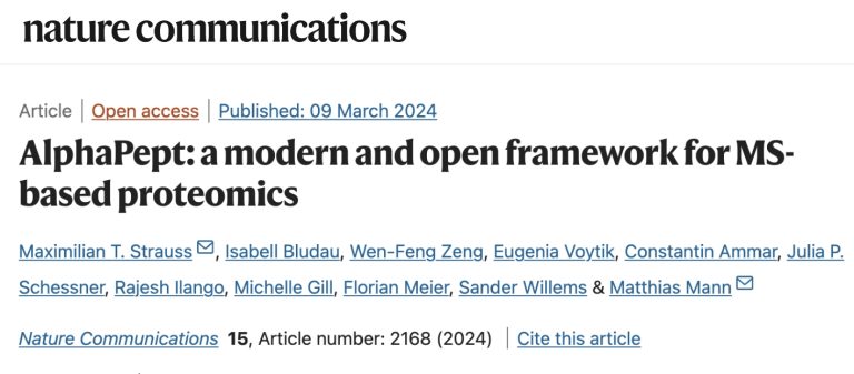 AlphaPept：基于质谱的蛋白质组学开源框架 - Westlake Omics ｜ 西湖欧米（杭州）生物科技有限公司